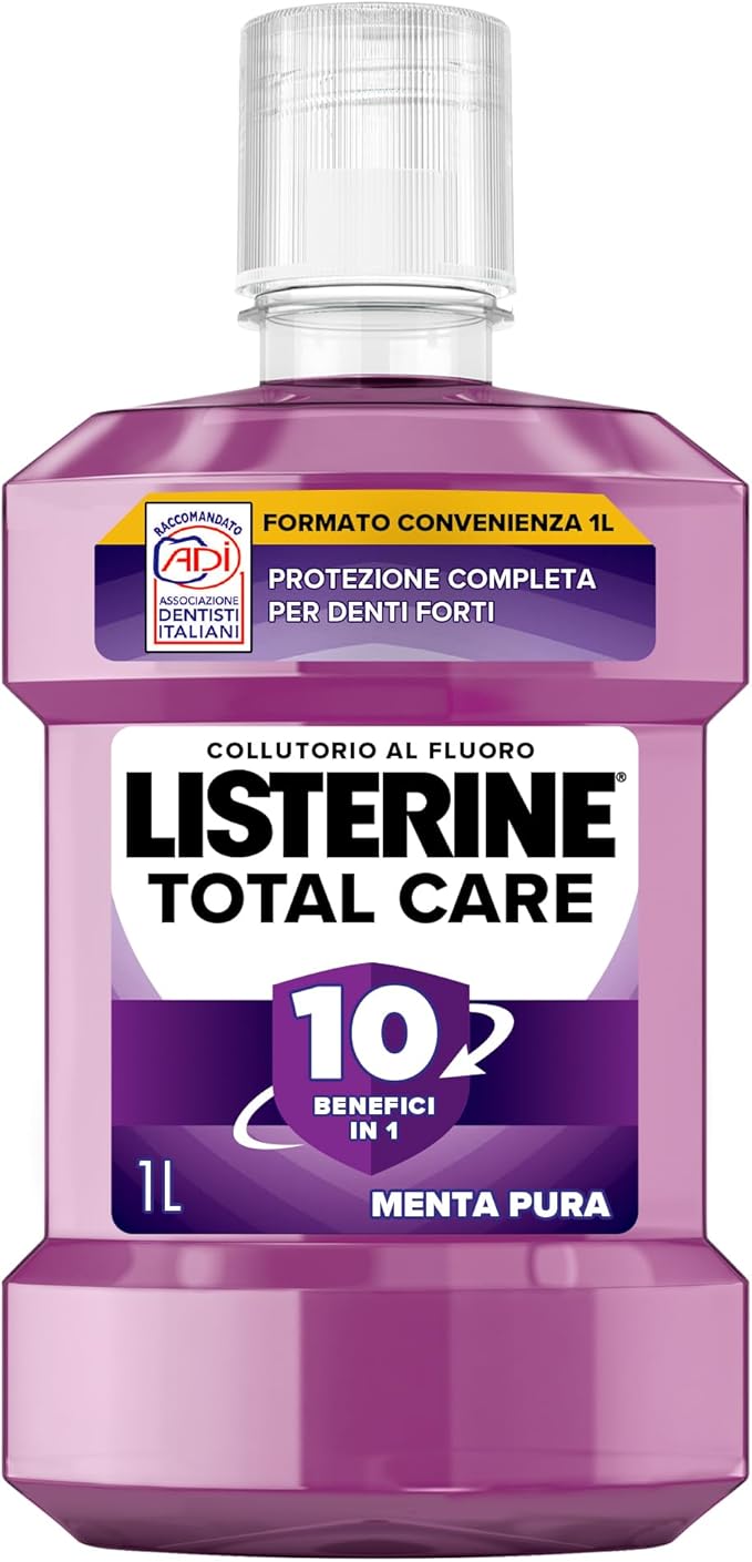 Вода за уста Listerine Colluttorio, Total Care, Menta Pura, 1L – Hitоferti